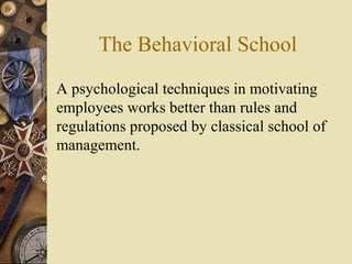 Evolution of management theories | PPT