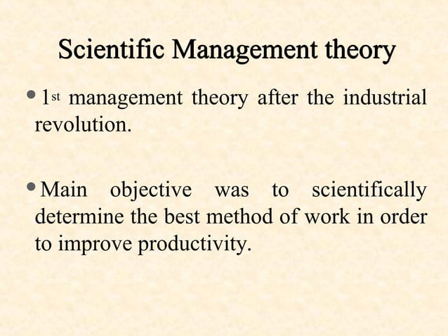 THE EVOLUTION OF MANAGEMENT THEORIES.pdf | Business Administration ...