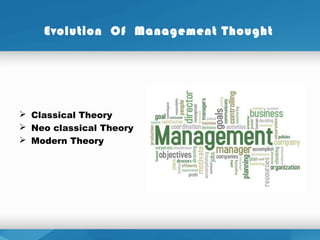 Evolution of management thought | PPT