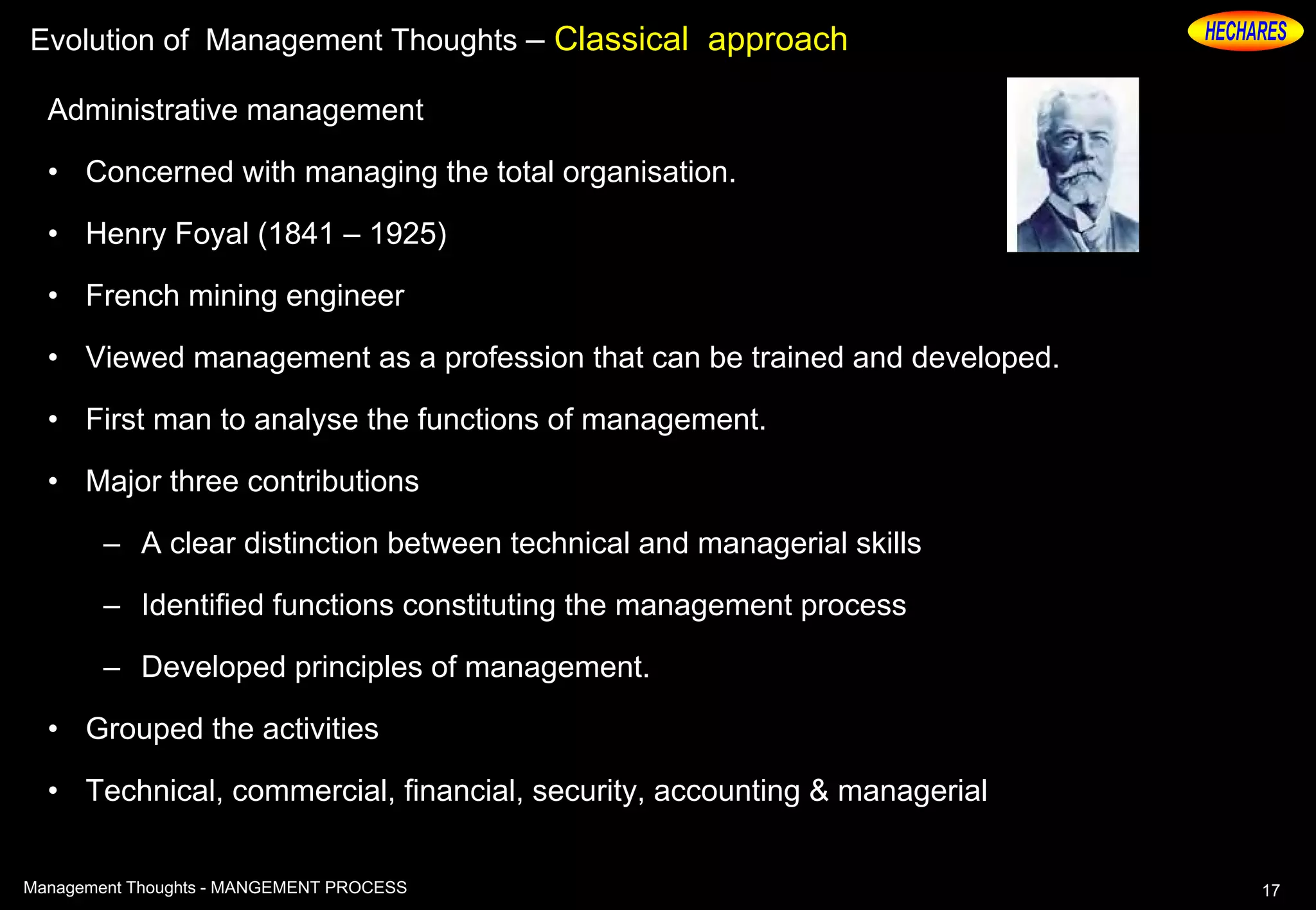 Evolution of management thoughts | PDF