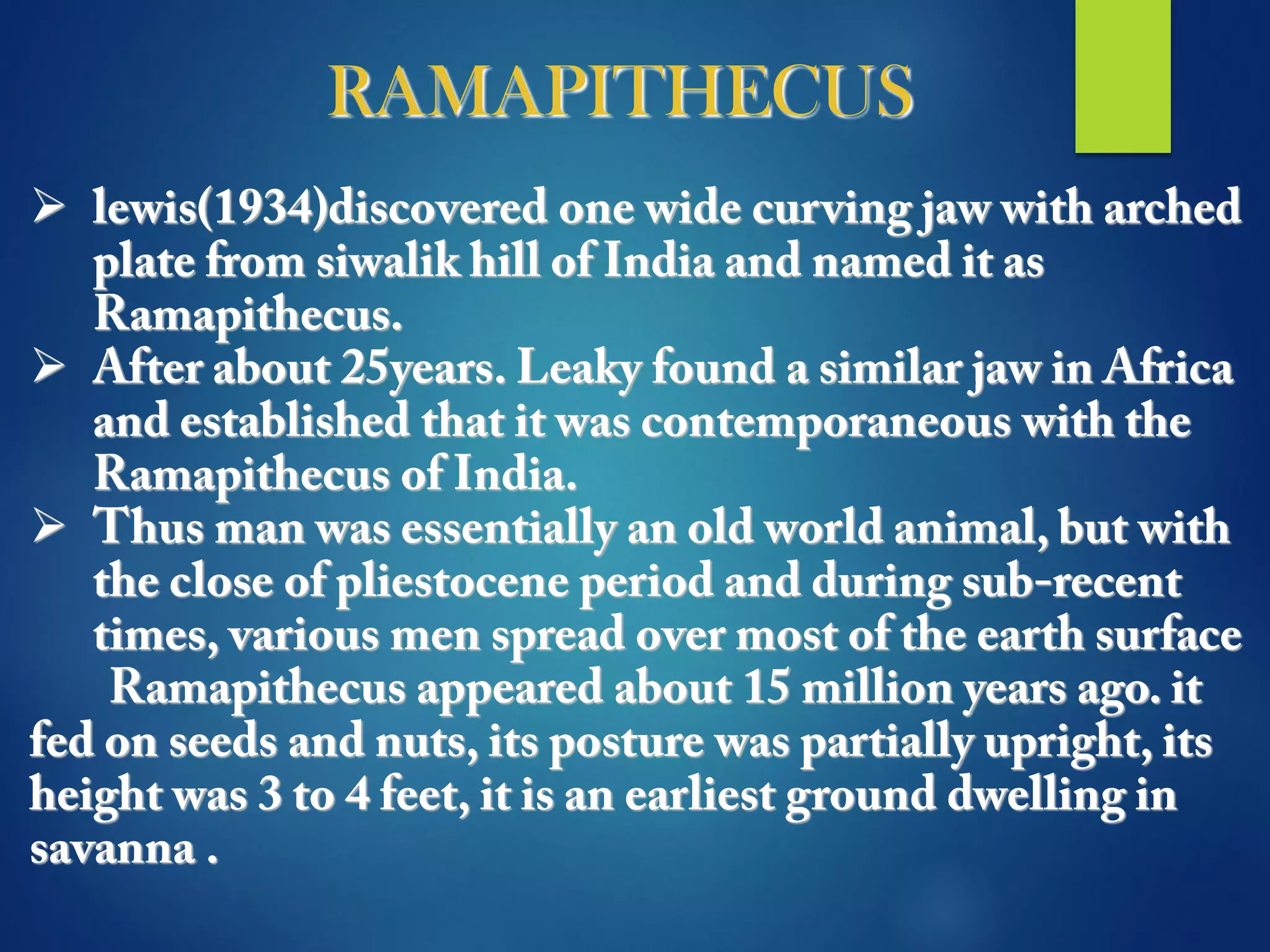 Evolution of man(palaeontological evidence) | PDF