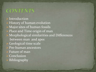 Evolution of Man | PPTX