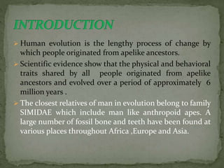 Evolution of Man | PPTX