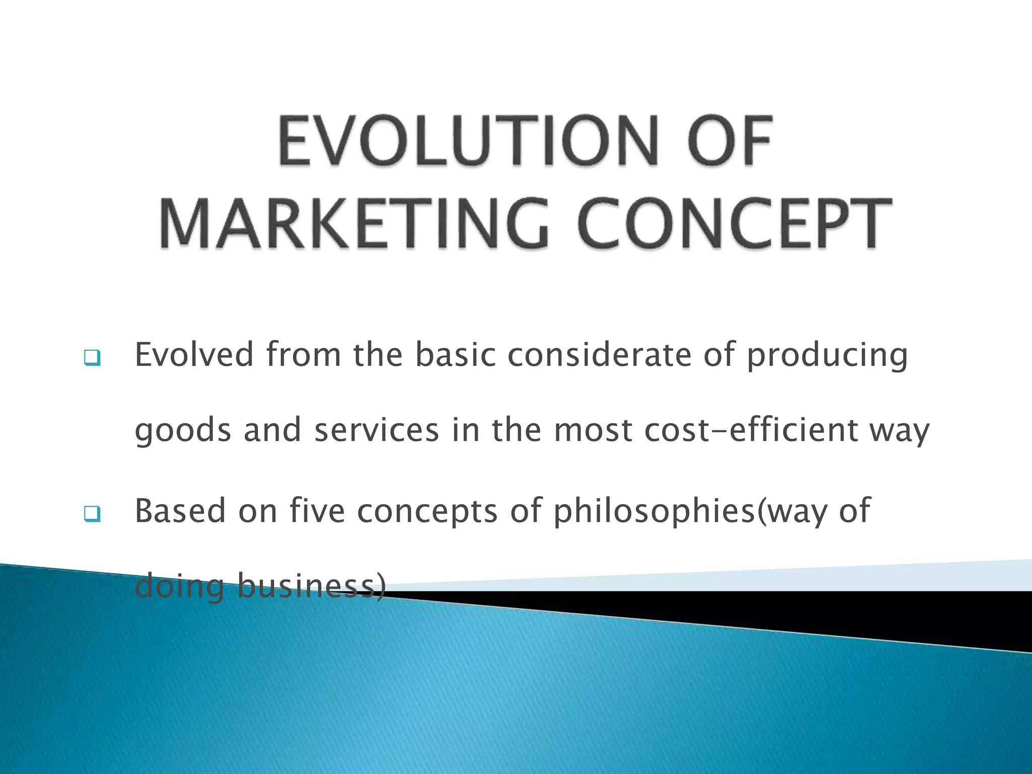 Evolution of Marketing Concept | PPTX