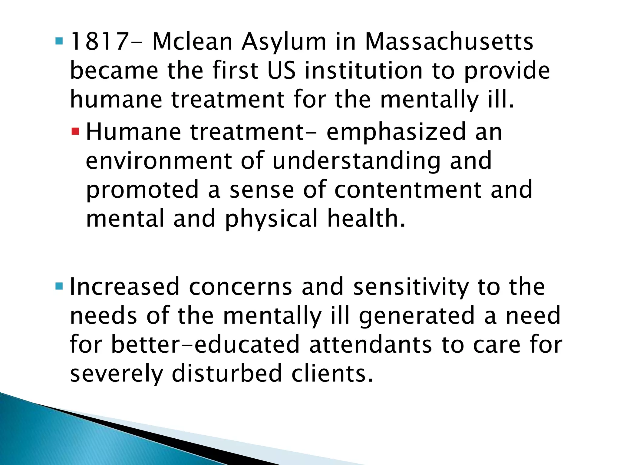 Evolution of Mental Health Psychiatric Nursing Practice | PPTX
