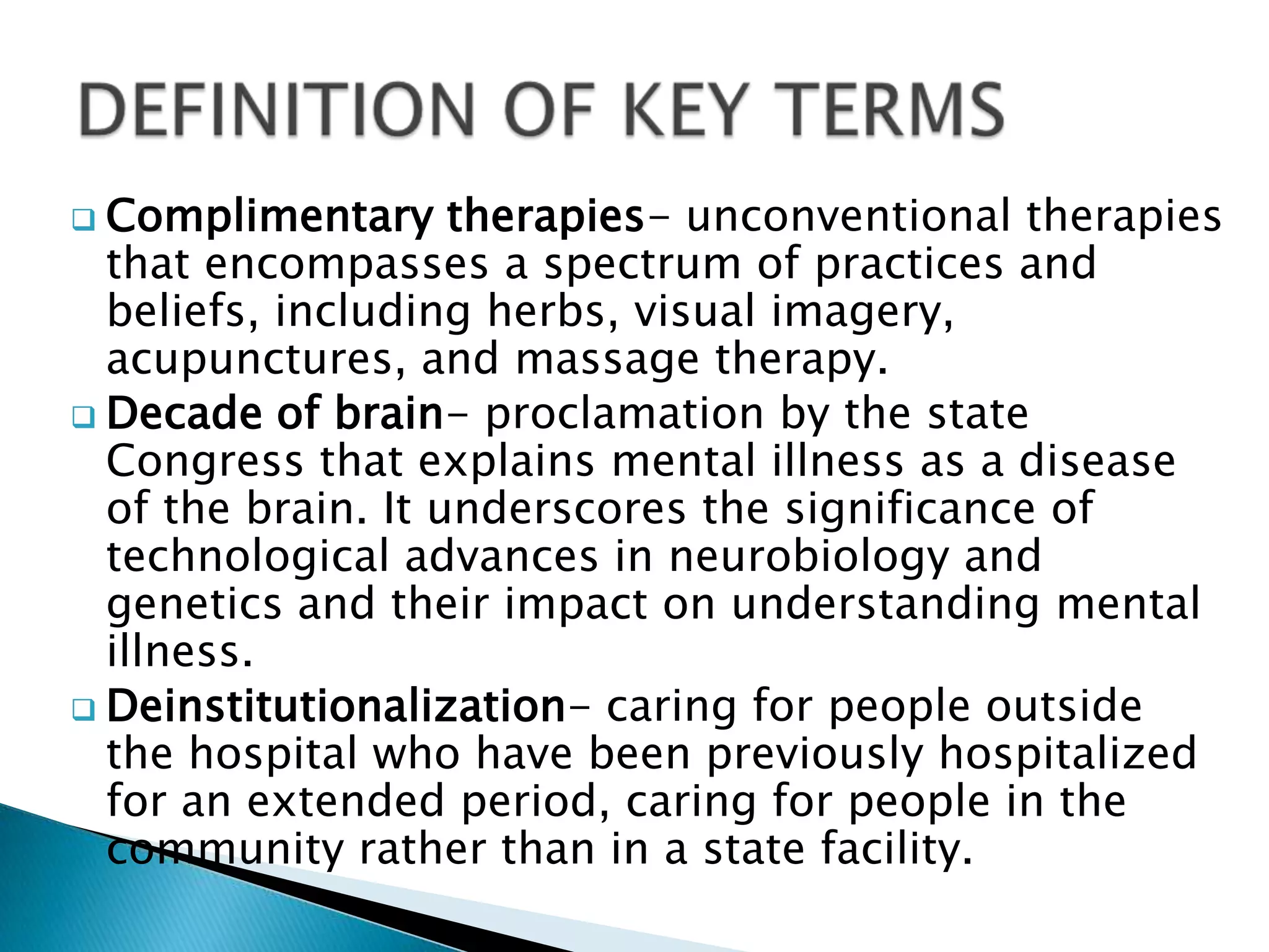 Evolution of Mental Health Psychiatric Nursing Practice | PPTX