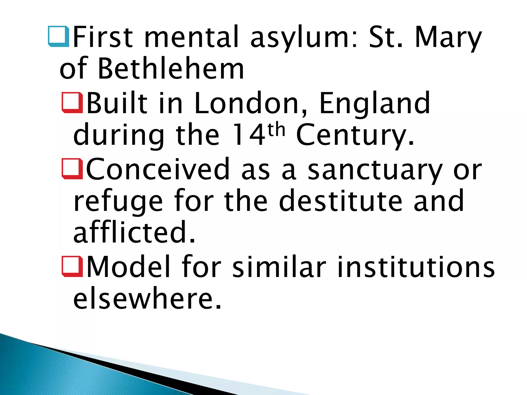 Evolution of Mental Health Psychiatric Nursing Practice | PPTX