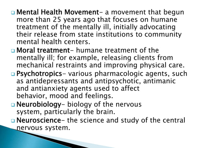 Evolution of Mental Health Psychiatric Nursing Practice | PPTX