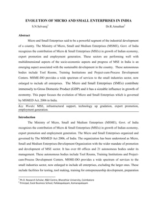 Evolution of micro and small enterprises in india | PDF | Small and ...