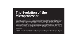 Evolution of microprocessor | PPTX
