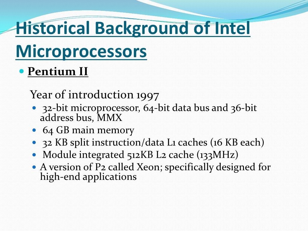 Evolution of microprocessors