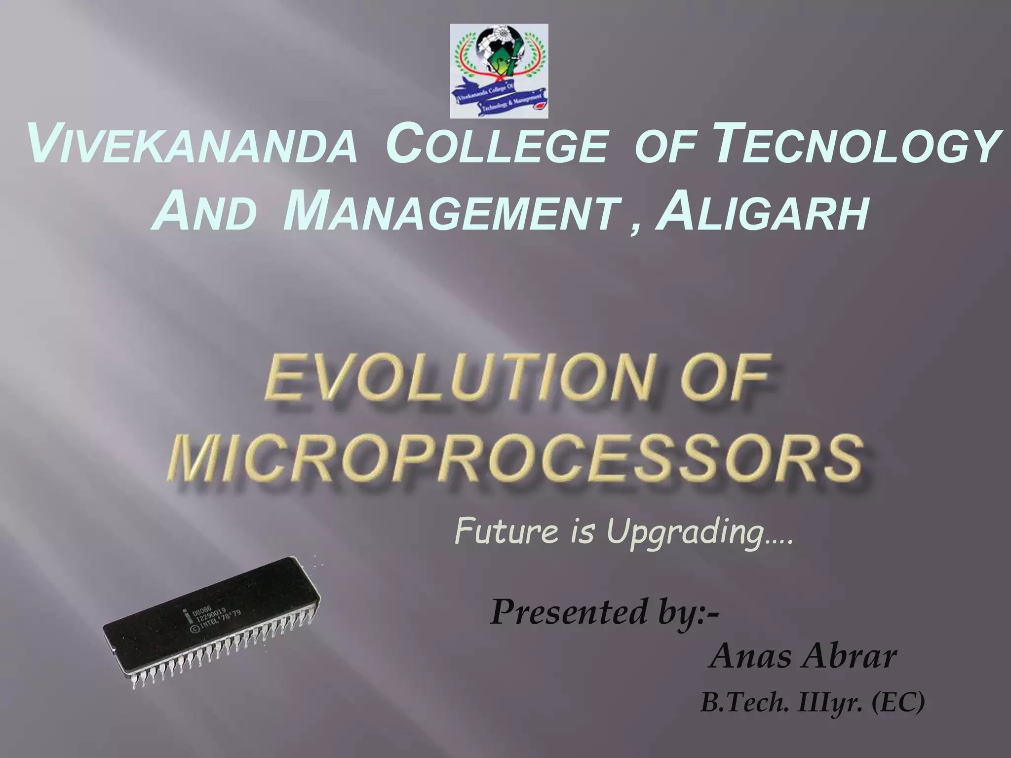 Evolution of microprocessors | PPTX | Computing | Technology & Computing