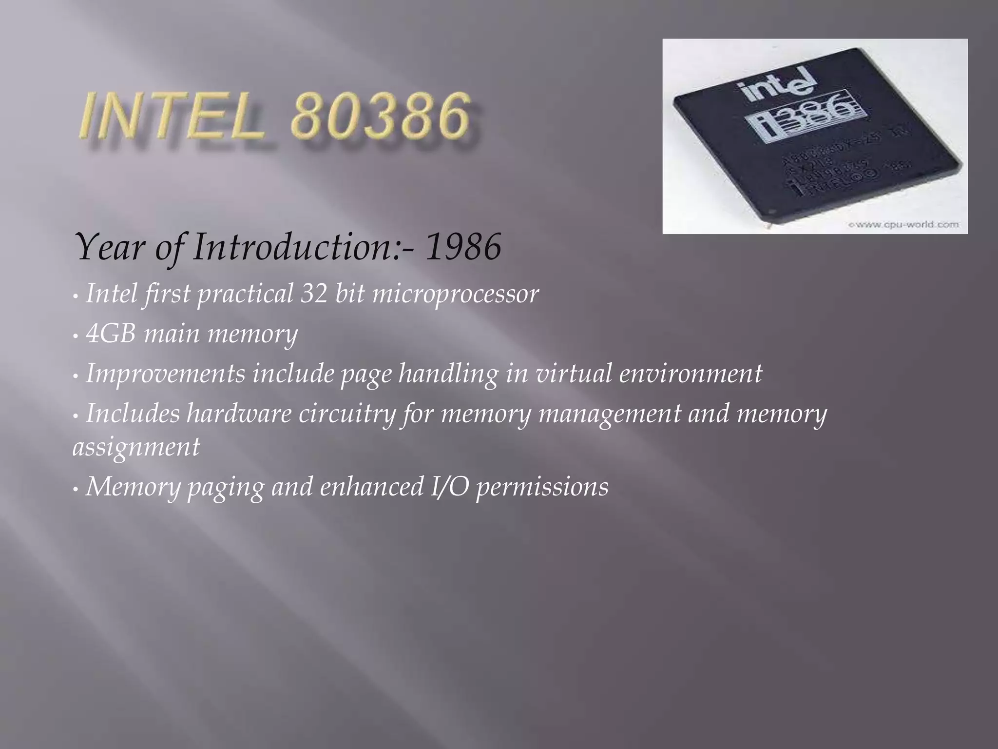 Evolution of microprocessors | PPTX