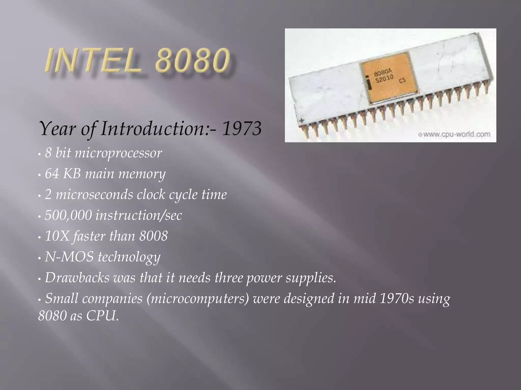 Evolution of microprocessors | PPTX | Computing | Technology & Computing