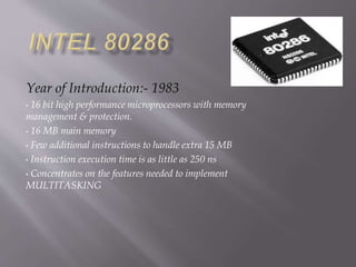 Evolution of microprocessors | PPTX