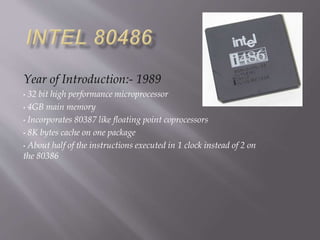 Evolution of microprocessors | PPTX