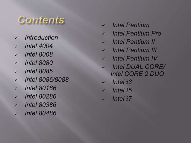 Evolution of microprocessors | PPTX | Computing | Technology & Computing