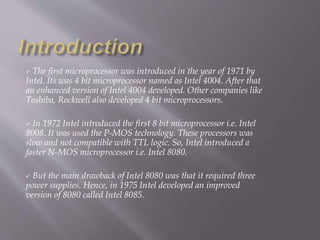 Evolution of microprocessors | PPTX | Computing | Technology & Computing