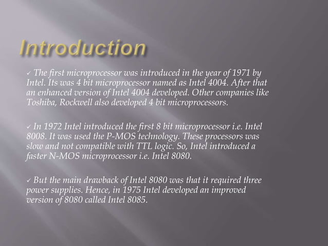 Evolution of microprocessors | PPTX | Computing | Technology & Computing