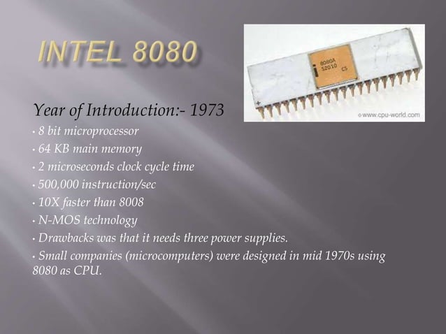 Evolution of microprocessors | PPTX | Computing | Technology & Computing