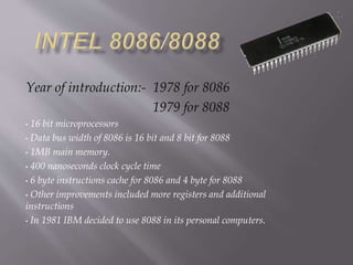 Evolution of microprocessors | PPTX