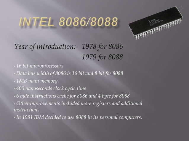 Evolution of microprocessors | PPTX | Computing | Technology & Computing