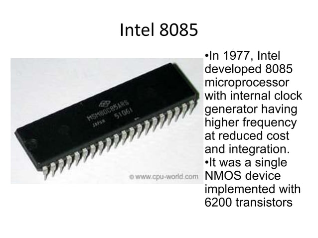 Evolution of microprocessors | PPTX