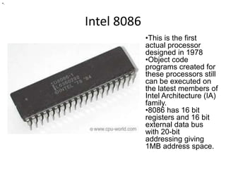 Evolution of microprocessors | PPTX