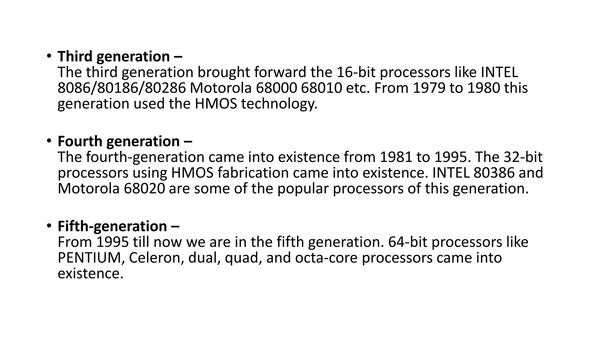 Evolution of Microprocessors.pptx | Computing | Technology & Computing