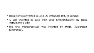 Evolution of Microprocessors.pptx | Computing | Technology & Computing