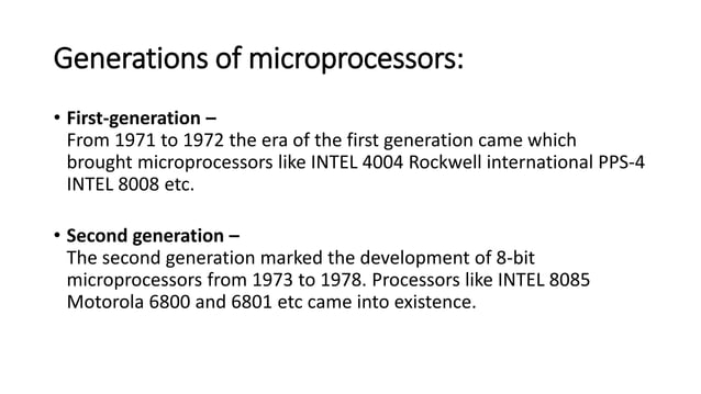 Evolution of Microprocessors.pptx | Computing | Technology & Computing