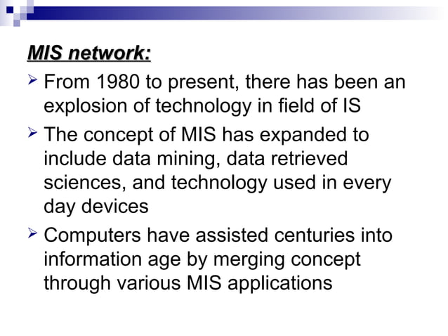 Evolution of mis | PPT