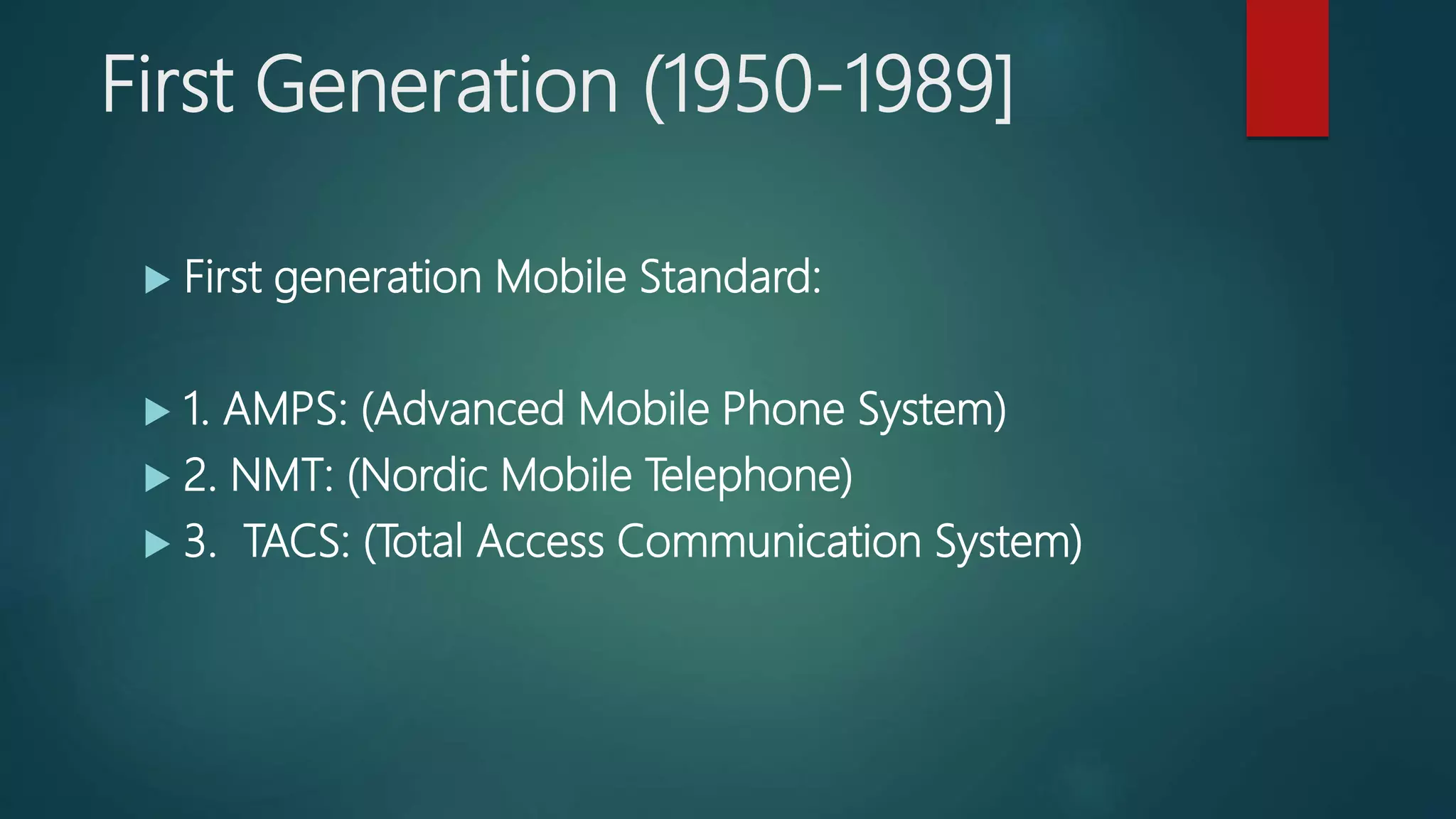 Evolution of mobile cellular communication | PPTX