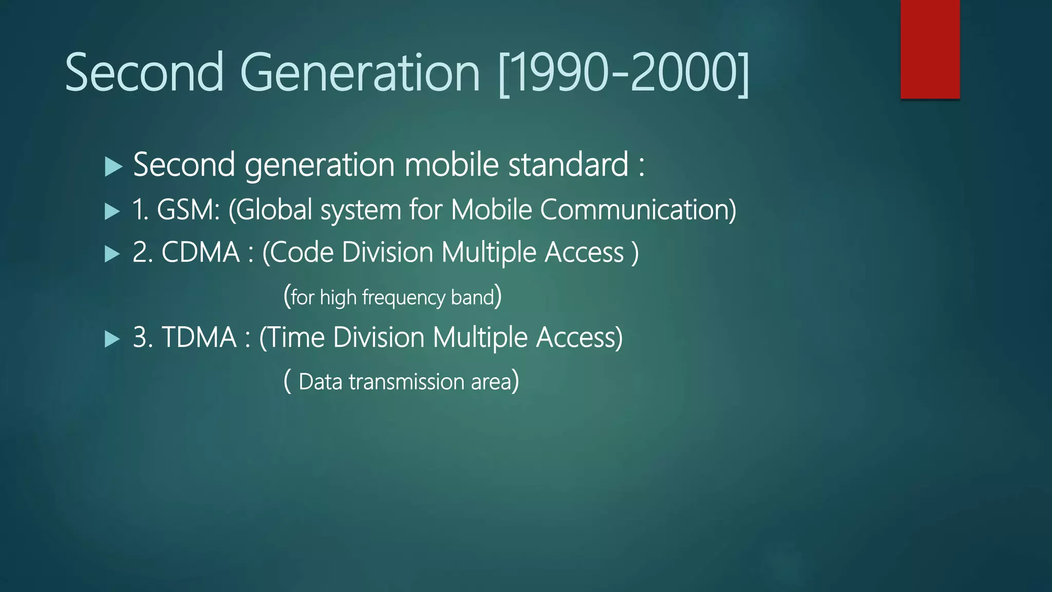 Evolution of mobile cellular communication | PPTX