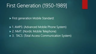 Evolution of mobile cellular communication | PPTX
