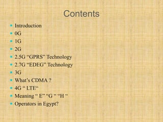 Evolution of mobile communication | PPTX