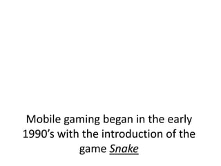Evolution of mobile gaming | PDF