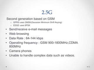 Evolution of mobile generation technology edition | PPT