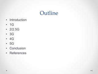 Evolution of mobile generation technology edition | PPT