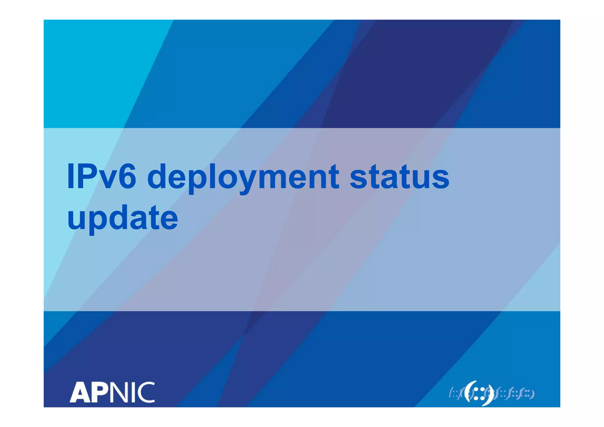 Evolution of Mobile Networks and IPv6 - APEC TEL49 | PPT