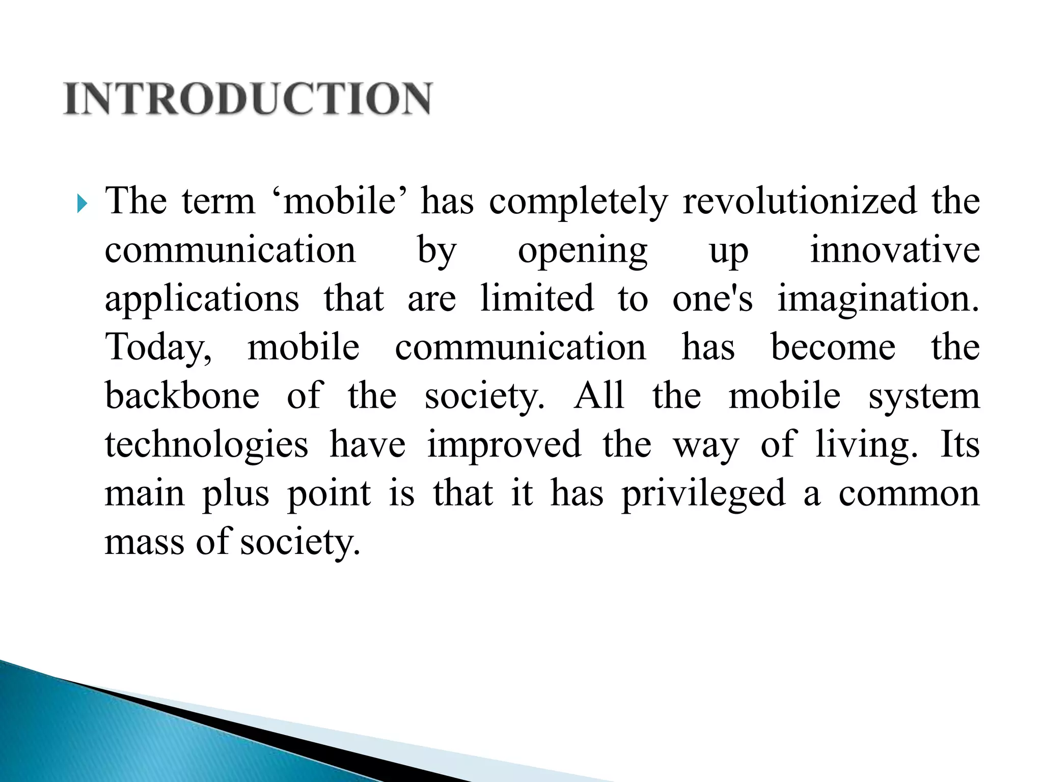 Evolution of mobile radio communication | PPTX