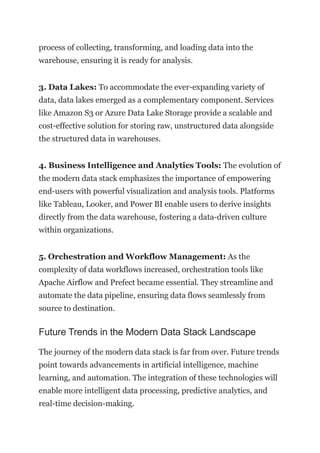 Future Trends in the Modern Data Stack Landscape | PDF