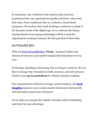 Future Trends in the Modern Data Stack Landscape | PDF