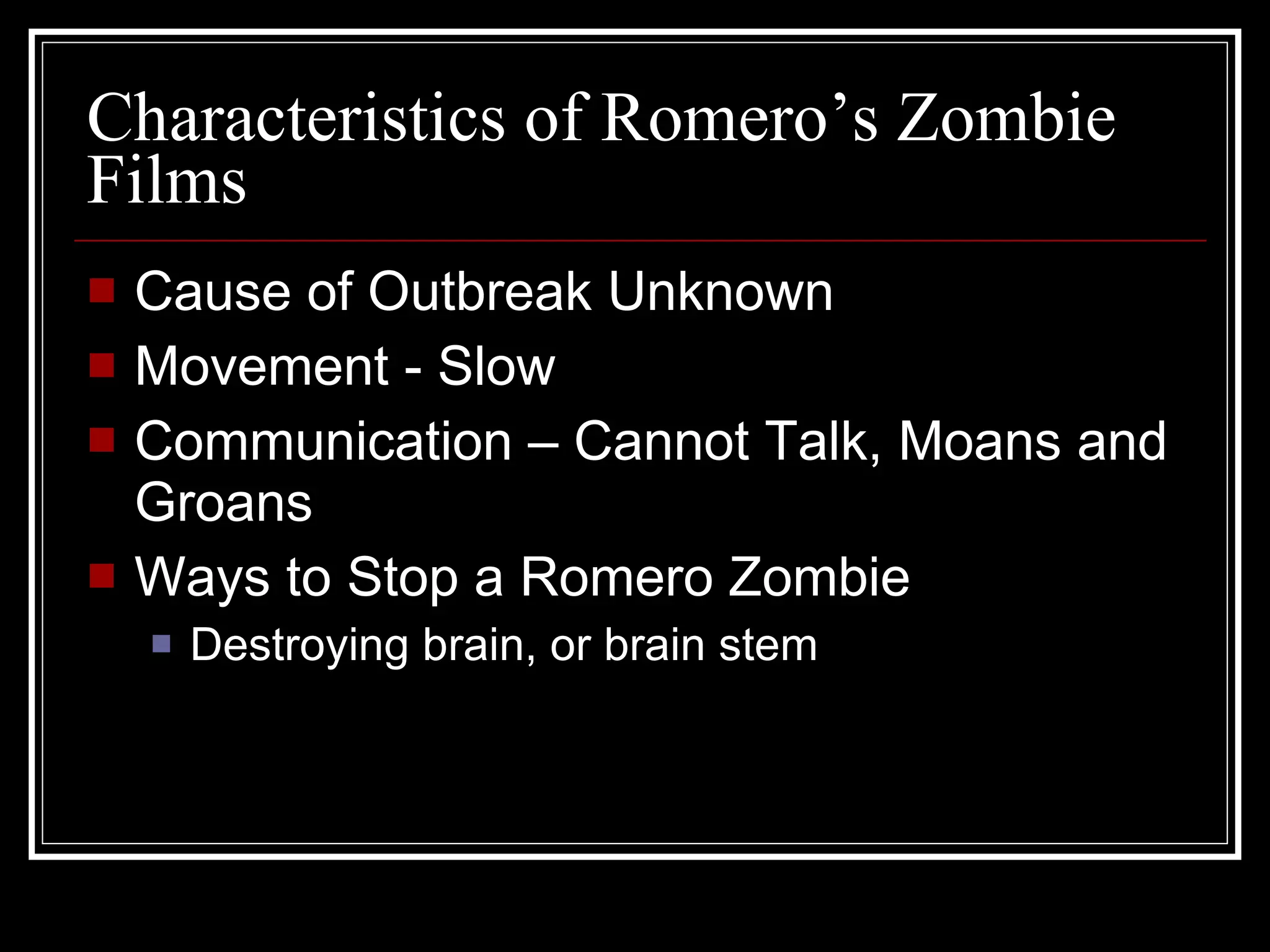 Evolution of Movie zombies | PPT