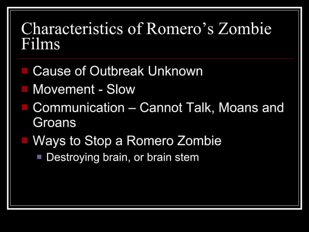Evolution of Movie zombies | PPT