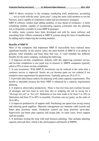 Evolution of mrp type systems | PDF