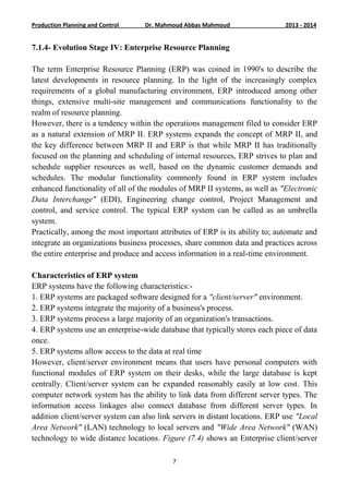 Evolution of mrp type systems | PDF