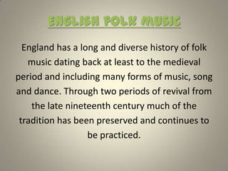 Evolution of music in the UK | PPTX