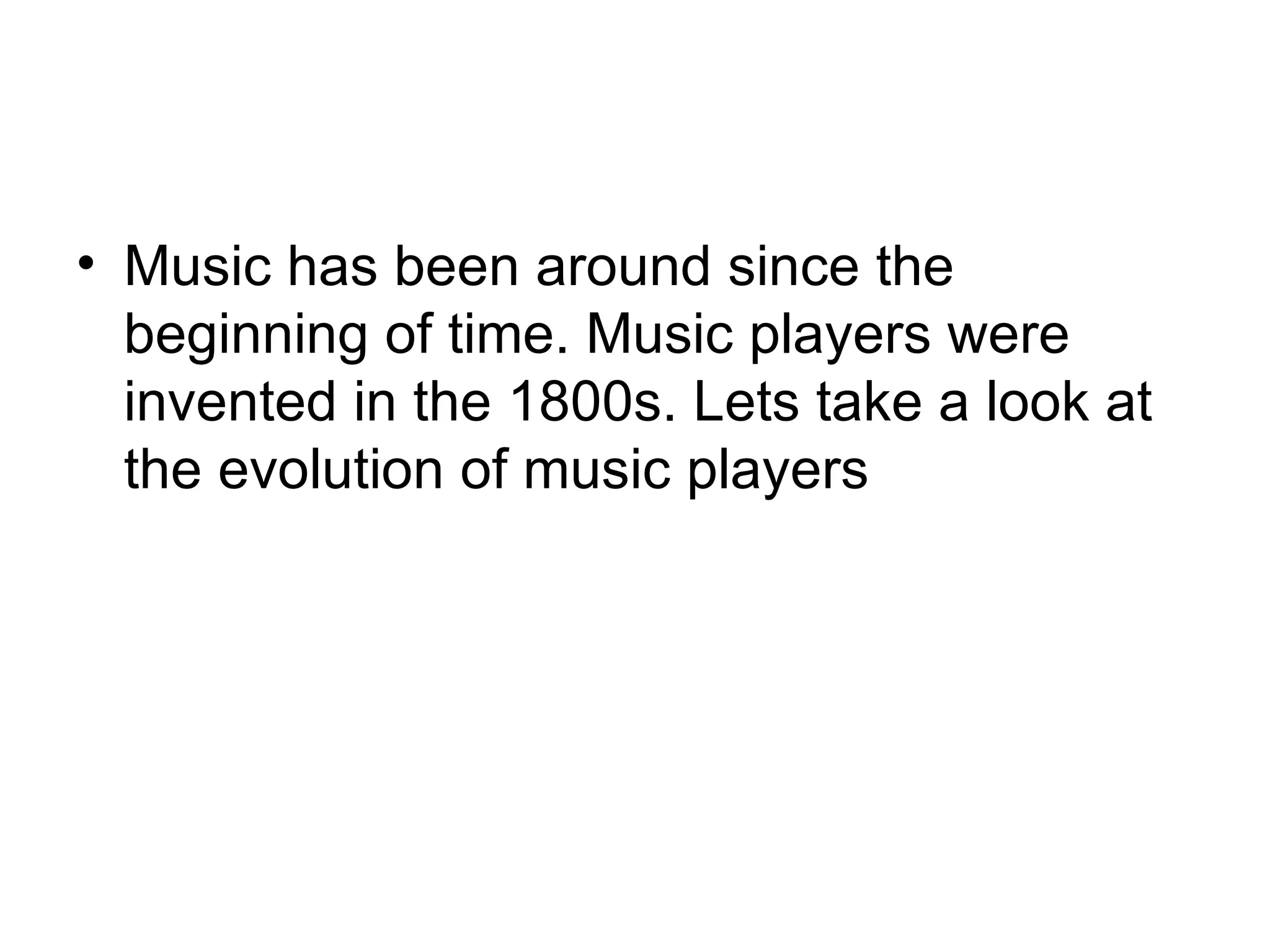 Evolution of music players | PPT