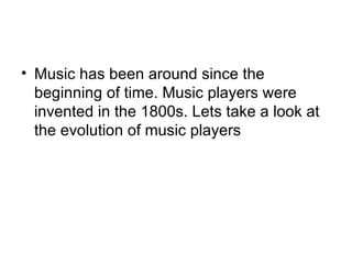 Evolution of music players | PPT